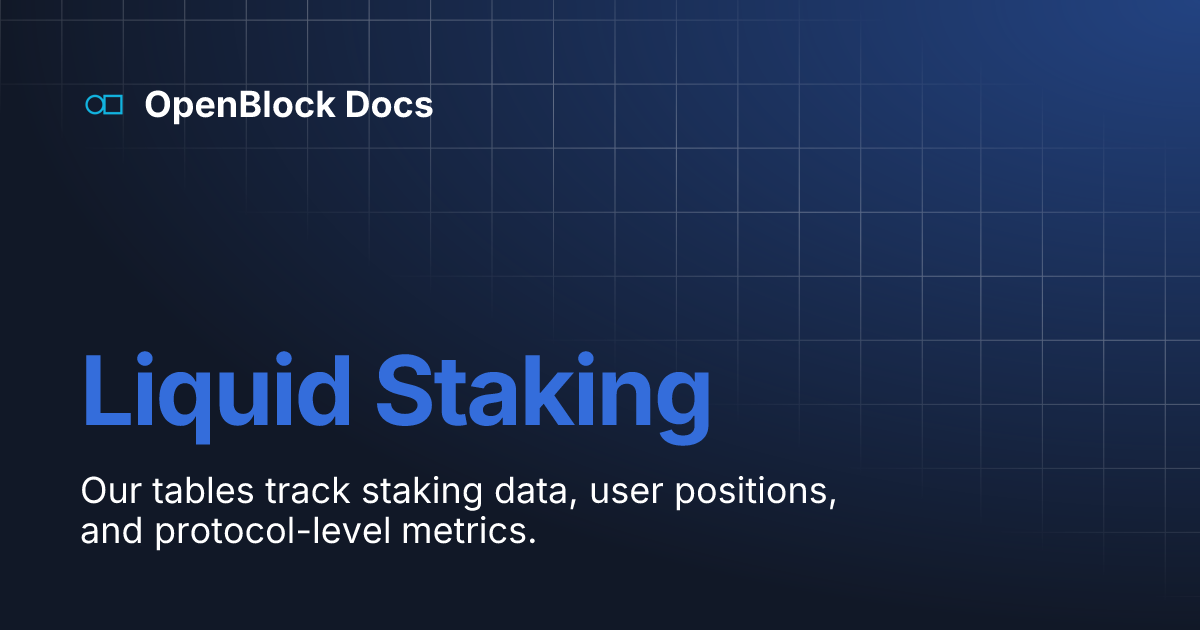Liquid Staking | OpenBlock Docs